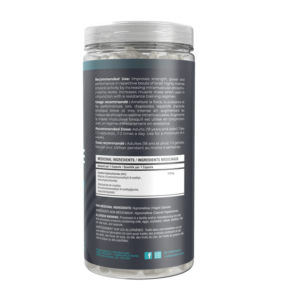 CLEAN CREATINE CAPSULES - PURE CREATINE HCL - VNDL Project